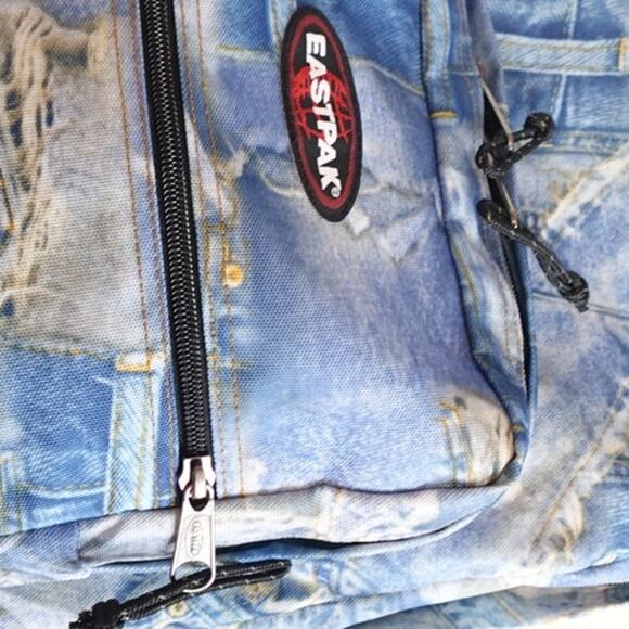 Eastpak | Bags | Flash Sale Eastpack Expanding Denim Look Backpack ...